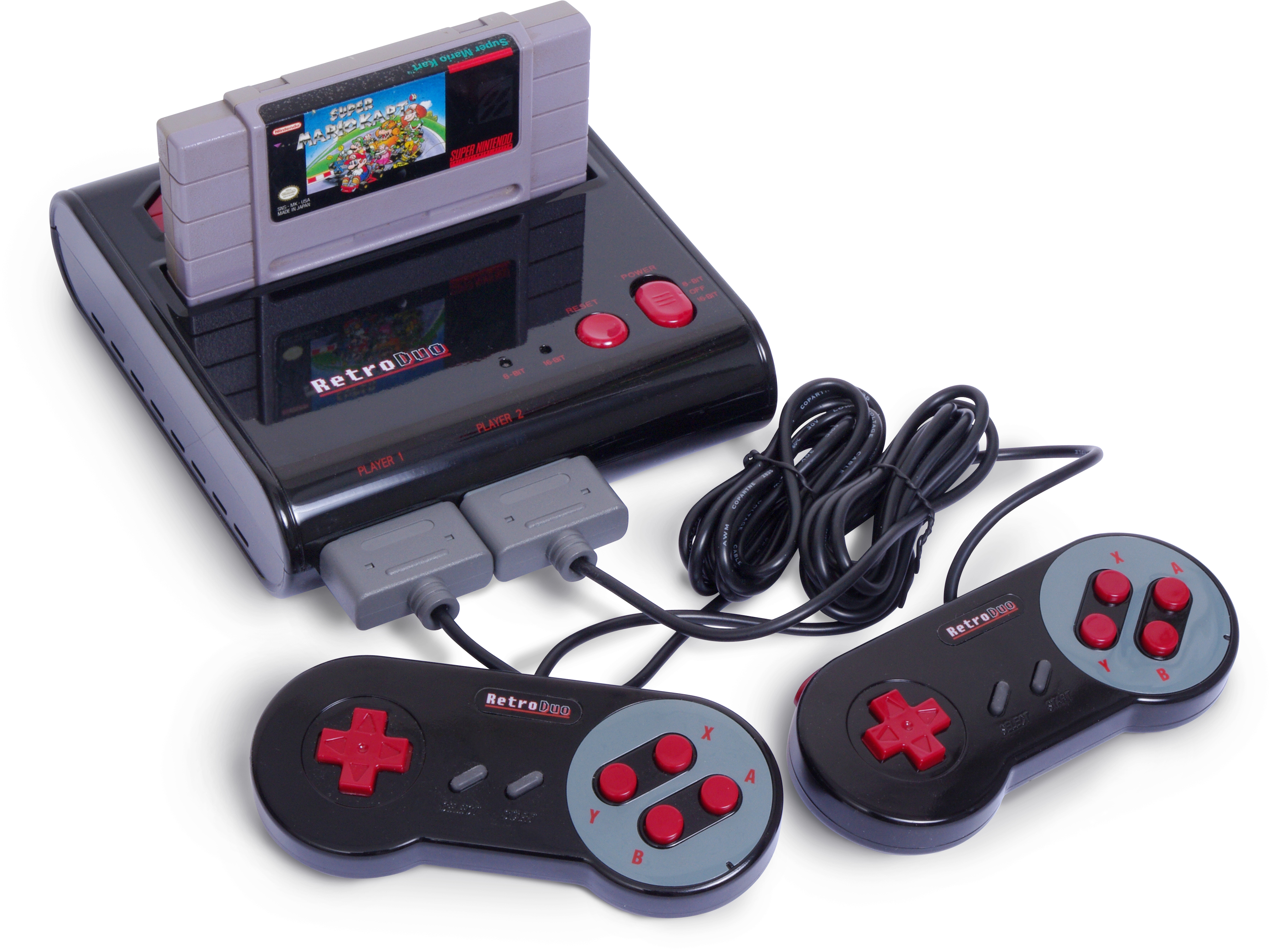Retro Duo 2 en 1 NES/SNES Negro Retro-Bit