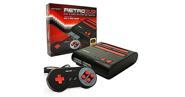Retro Duo 2 en 1 NES/SNES Negro Retro-Bit